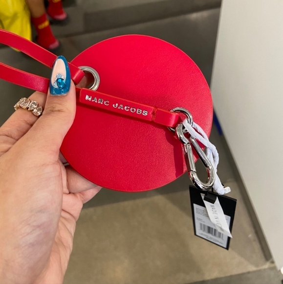 Marc Jacobs | Bags | Red Leather Marc Jacobs Hang Tag Purse Charm Key ...